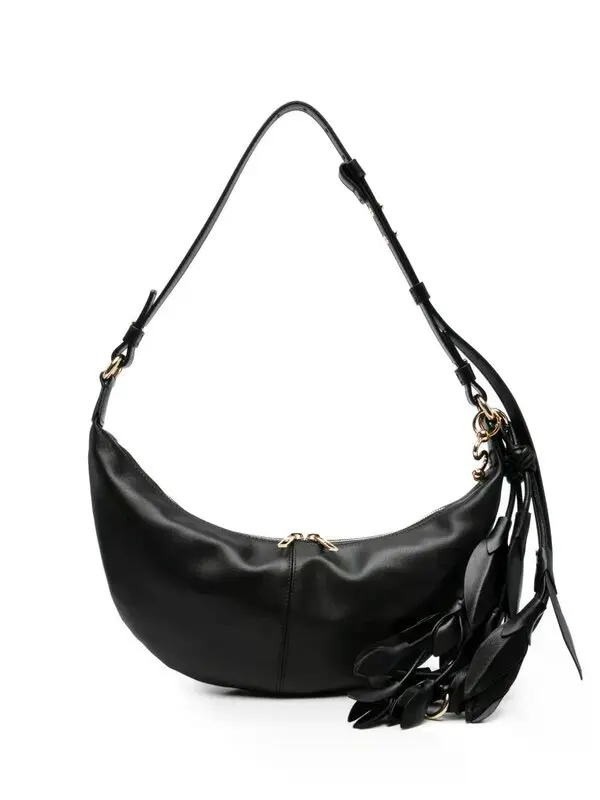 Sportmax Leather Shoulder Bag - Black