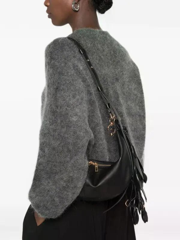 Sportmax Leather Shoulder Bag - Black