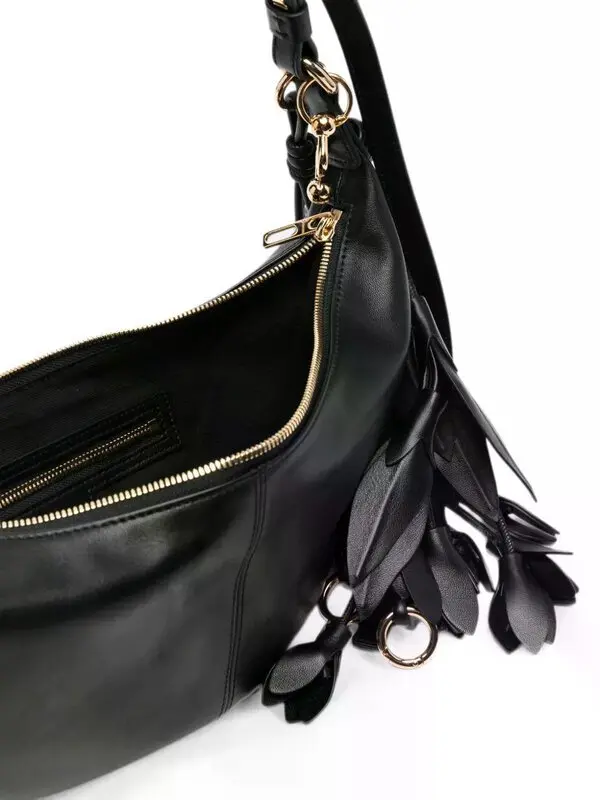 Sportmax Leather Shoulder Bag - Black