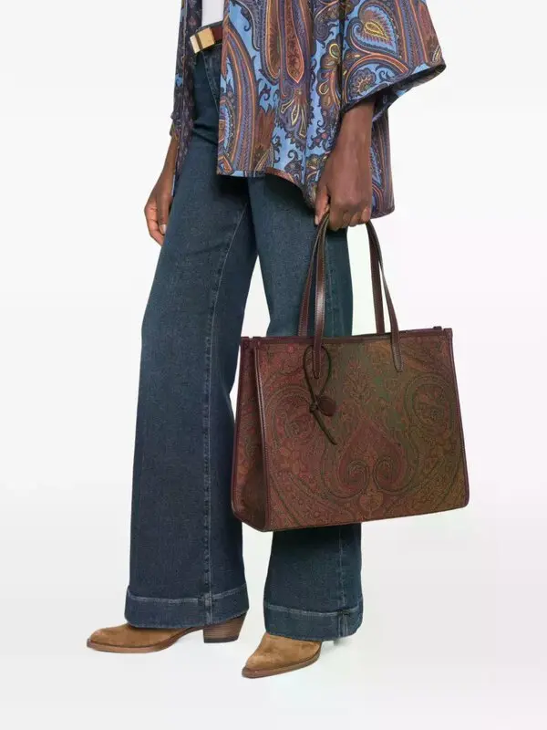 Etro Paisley Print Tote Bag - Brown