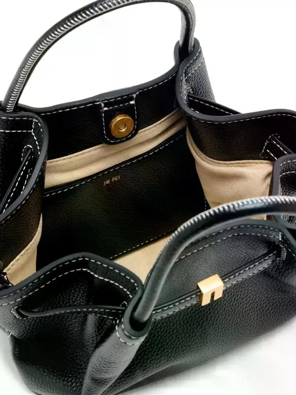 Jw Pei Mini Hana Contrast-stitch Pebbled Tote Bag