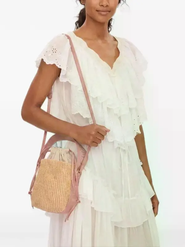 Chloé Small Woody Drawstring Bucket Bag - Neutrals