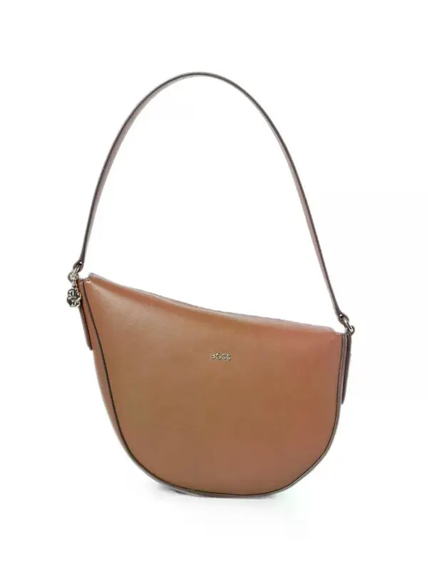 BOSS Logo Plaque Shoulder Bag - Neutrals