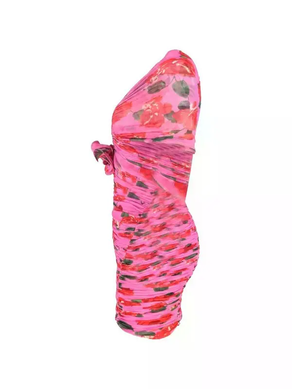 Magda Butrym Floral Print Ruched Mini Dress