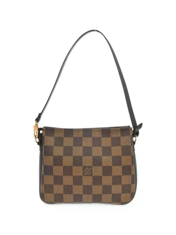 LOUIS VUITTON 2001 Damier Ebene Trousse Makeup Handbag - Brown