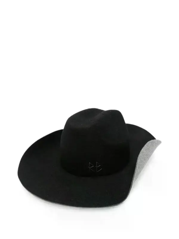 Ruslan Baginskiy Logo-embroidered Felt Hat - Black