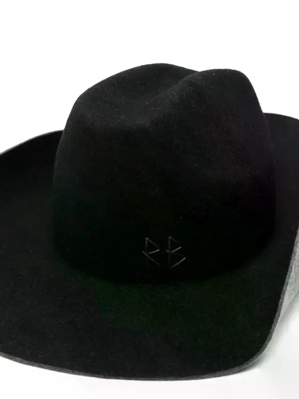 Ruslan Baginskiy Logo Embroidered Felt Hat