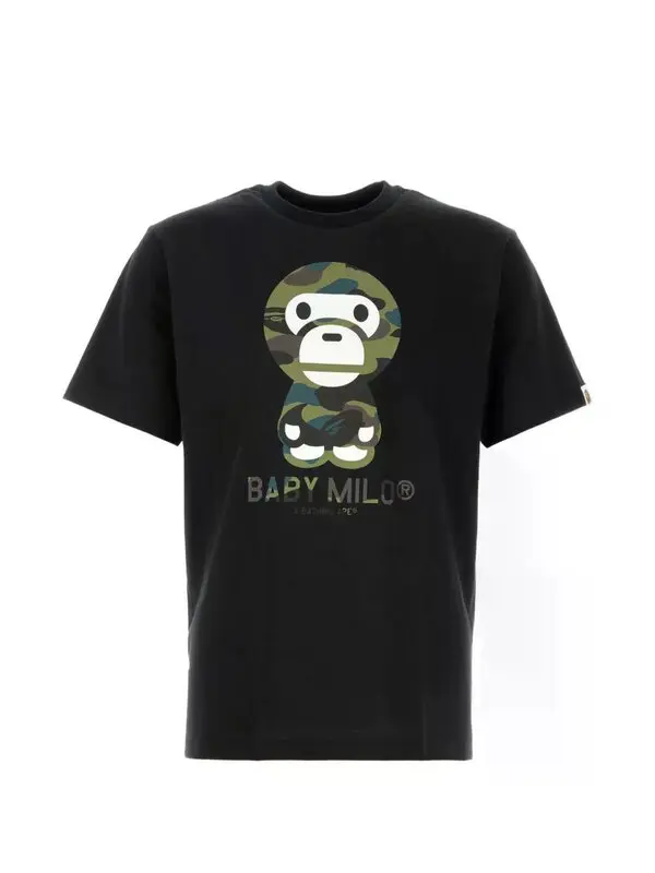 A BATHING APE Baby Milo Camo-print T-shirt