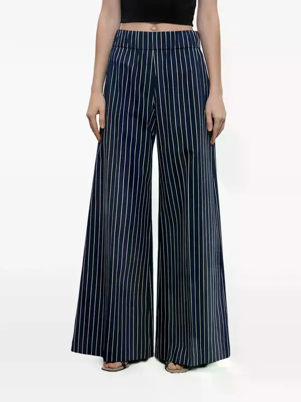 Brunello Cucinelli Striped Wide-leg Trousers