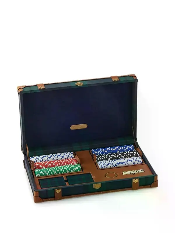 Ralph Lauren Sawyer Leather-trim Poker Set