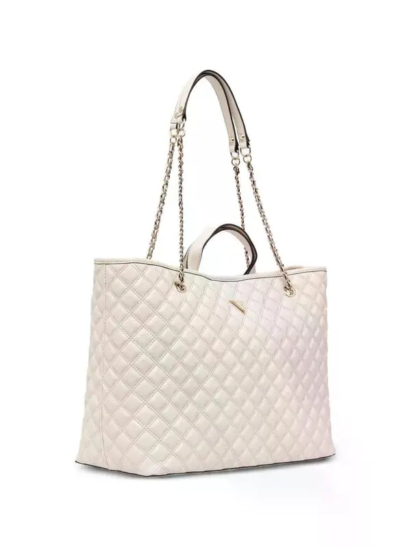 Guess Quilted Logo-plaque Tote Bag