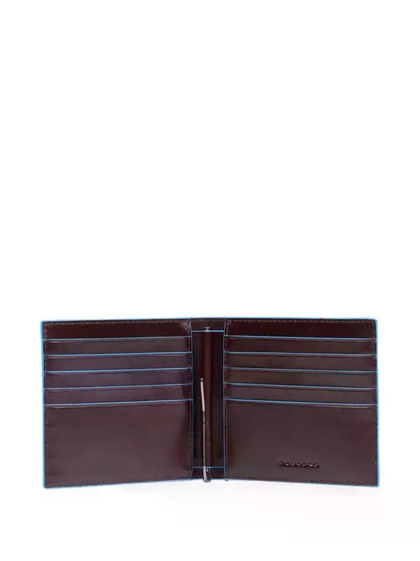 PIQUADRO Leather Money Clip Wallet