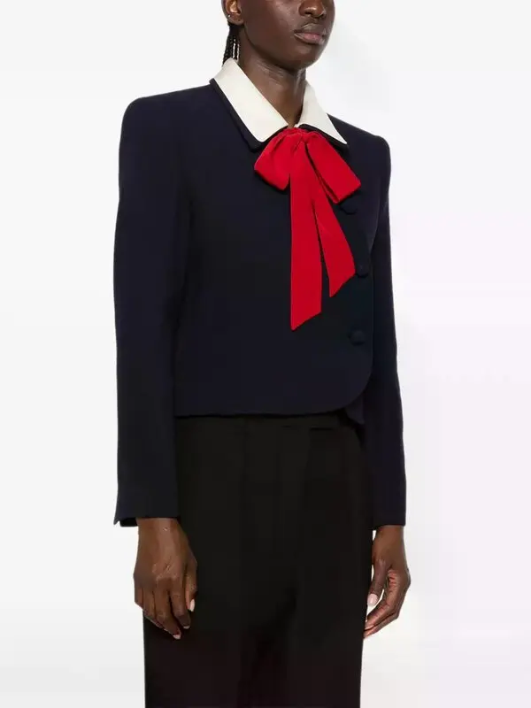 Valentino Garavani Cropped Jacket With Bow Detail