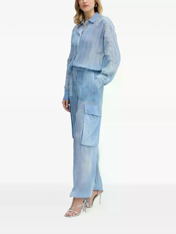 ERMANNO FIRENZE Lace-panelled Cargo Jumpsuit