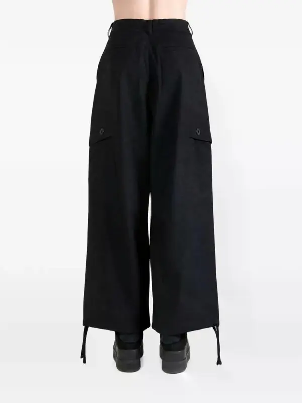 Y3 Wide Leg Button Embellished Trousers
