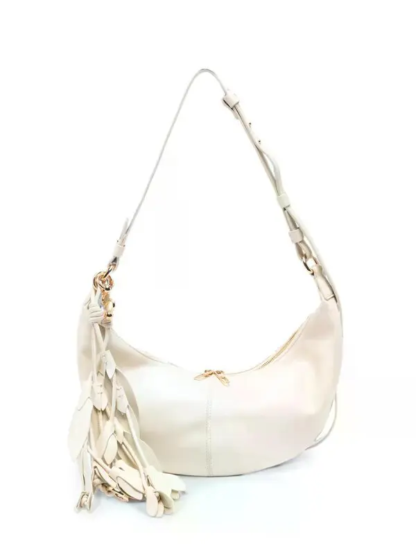Sportmax Tassel-detail Leather Shoulder Bag - Neutrals