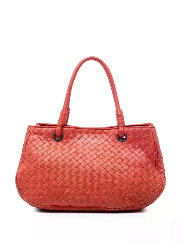Bottega Veneta 2012-2026 Nappa Intrecciato Top Handle Bag Handbag - Orange