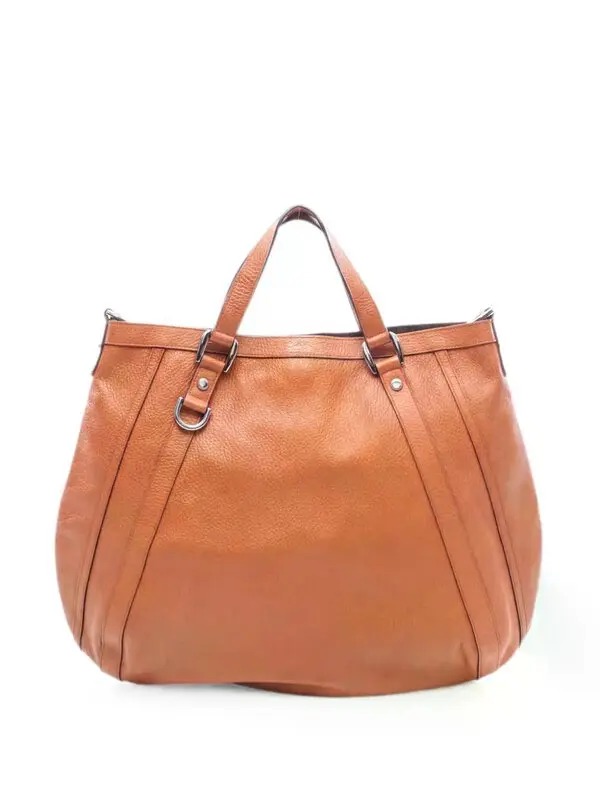 Gucci 00s Abbey Leather Tote Bag - Orange