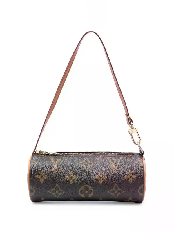 LOUIS VUITTON 1990-2020 Monogram Papillon Pochette Handbag - Brown