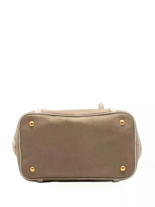 Prada 2013-2026 Canvas Canapa Logo Bow Satchel
