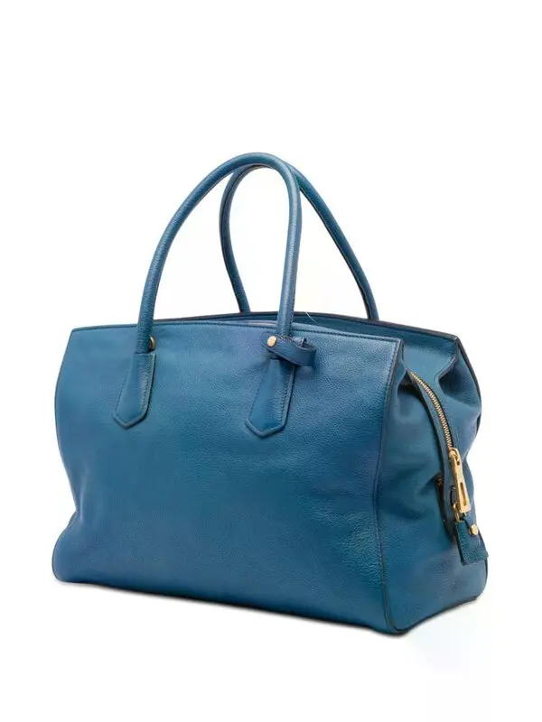 Prada 2010-2026 Vitello Daino Zip Top Satchel
