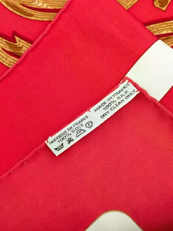 Hermès 2000-2026 Cheval Turc Silk Scarf 90 Scarves - Red