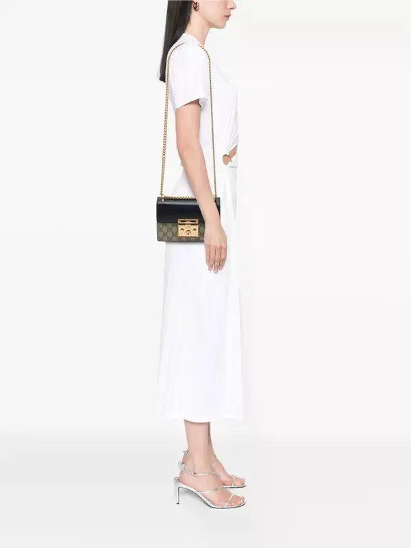Gucci Gg Supreme Padlock Crossbody Bag