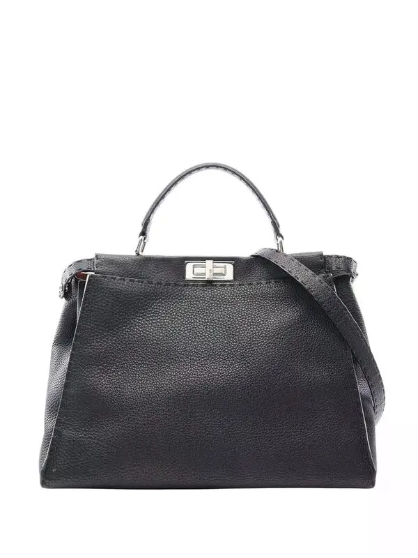 Fendi 2010-2026 Large Selleria Peekaboo Satchel - Black