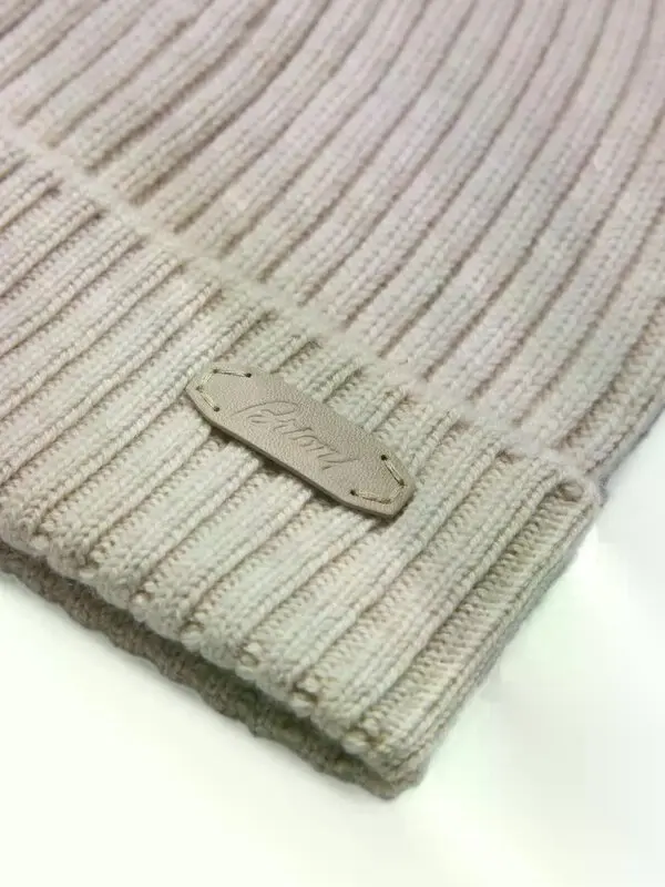 Brioni Ribbed-knit Logo-patch Cashmere Beanie