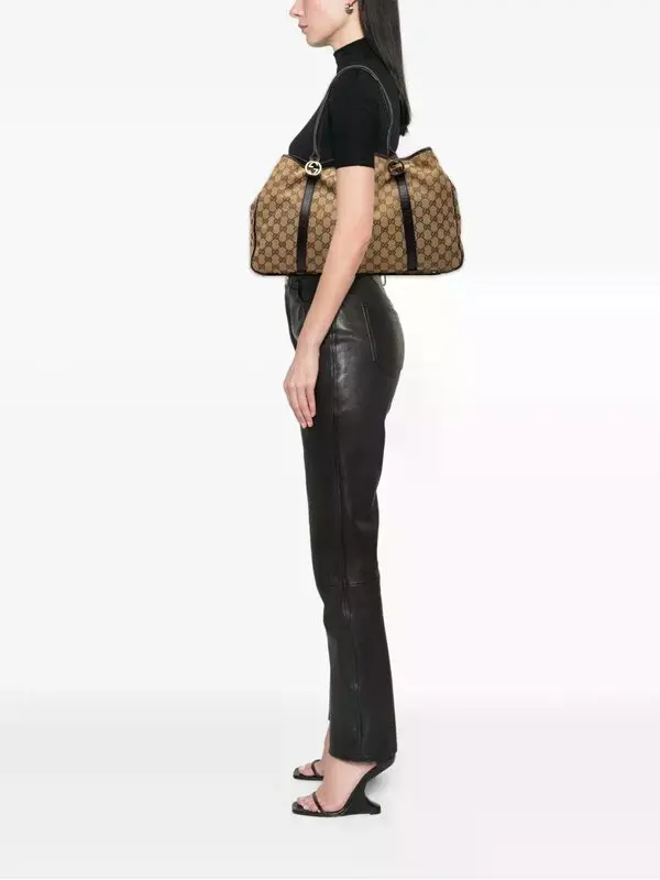 Gucci 2000-2015 Large Gg Canvas Twins Tote Bag - Neutrals