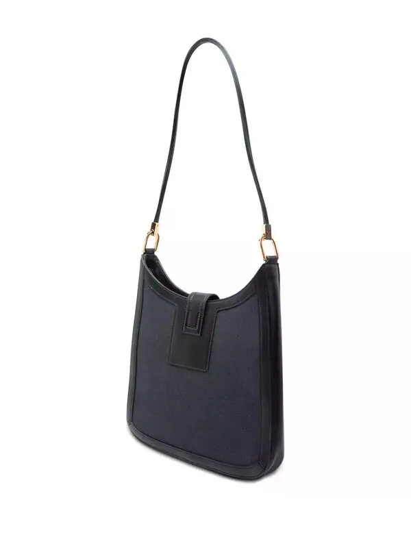 Gucci 2000-2015 Bicolor Canvas And Calfskin Shoulder Bag