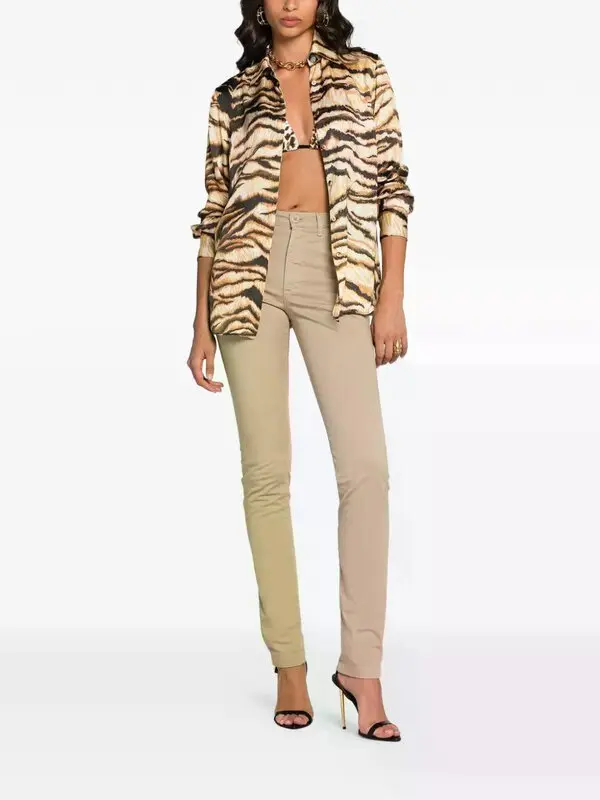 Roberto Cavalli Slim-fit Belt-loop Trousers