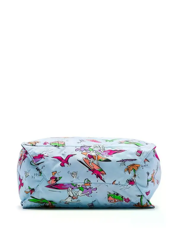 Prada 2021-2026 Tessuto Stampato Surf Tote Bag