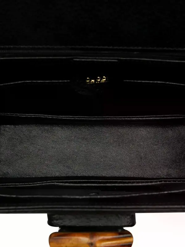 Gucci Grained Calfskin Bamboo Night Satchel