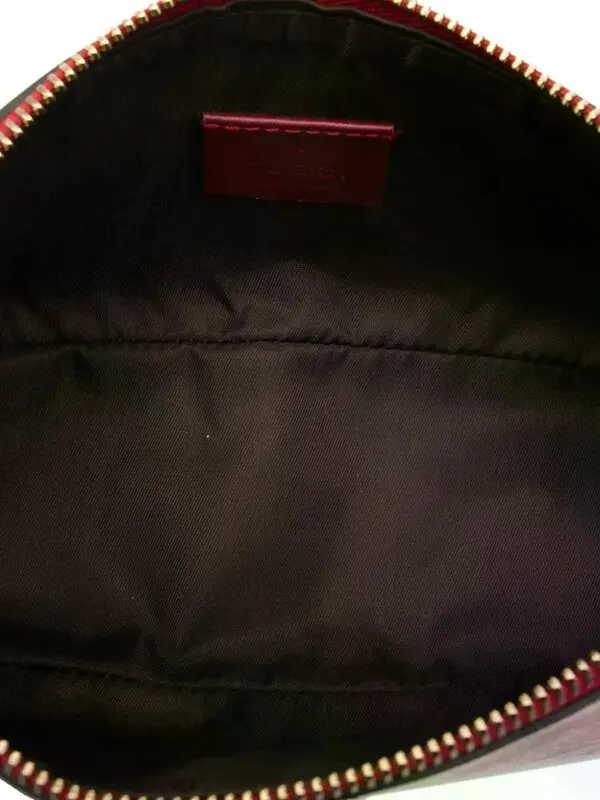 Gucci Metallic Calfskin Cosmetic Pouch - Red
