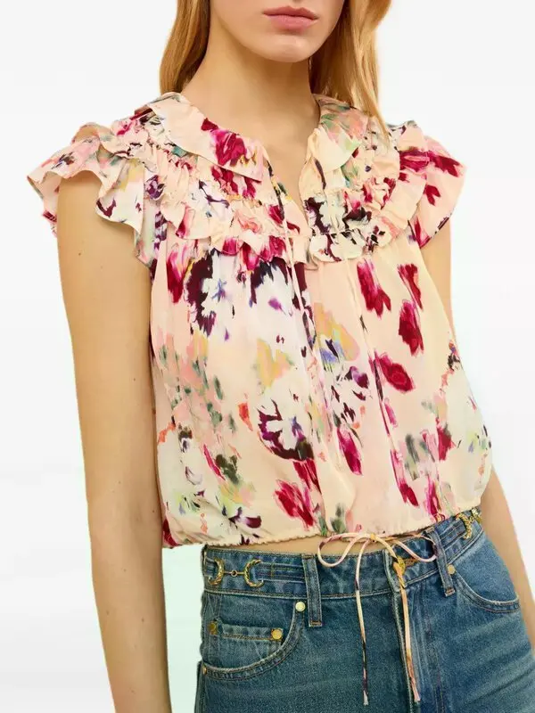 Ulla Johnson Eleonore Ruffled Floral-print Top
