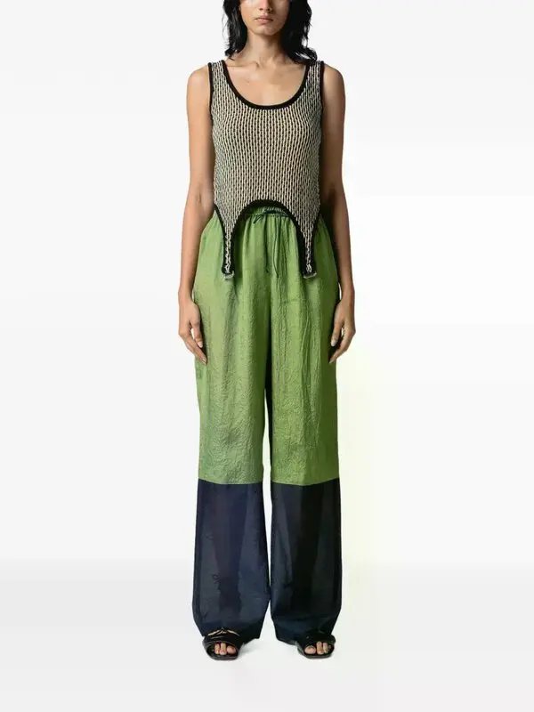 MULLER OF YOSHIOKUBO Two-tone Drawstring Trousers
