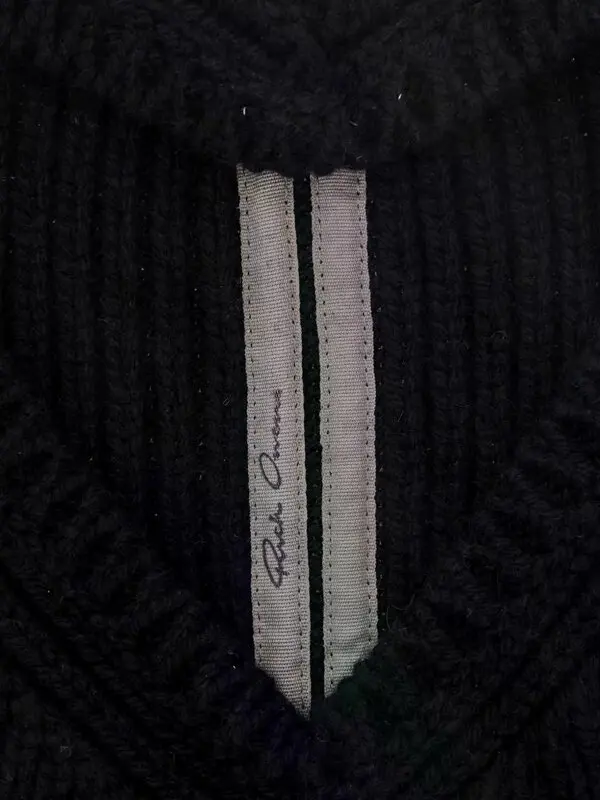 Rick Owens Ribbed-knit Cashmere And Wool Balaclava