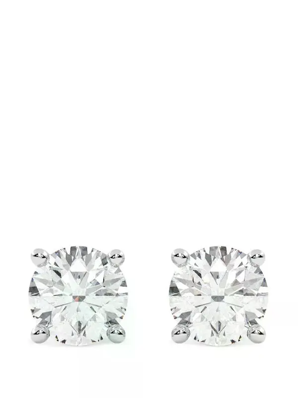 Diamond Essentials Diamond Solitaire Stud Earrings - Silver