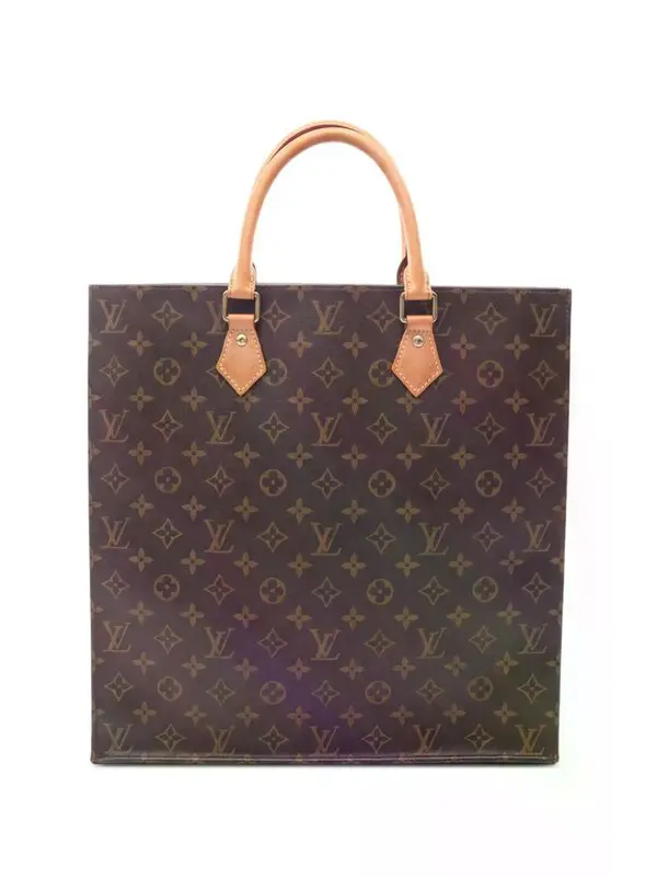 LOUIS VUITTON Monogram Sac Plat Tote Bag - Brown