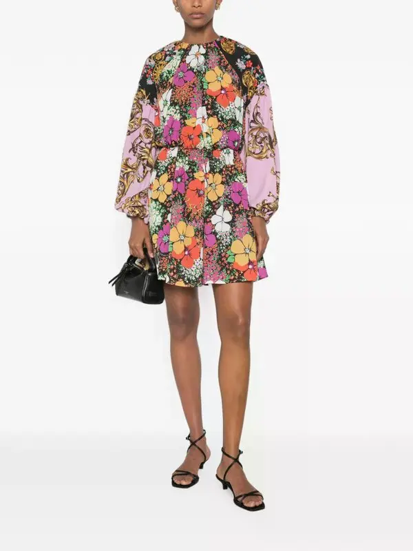 Versace Floral-print Mini Dress