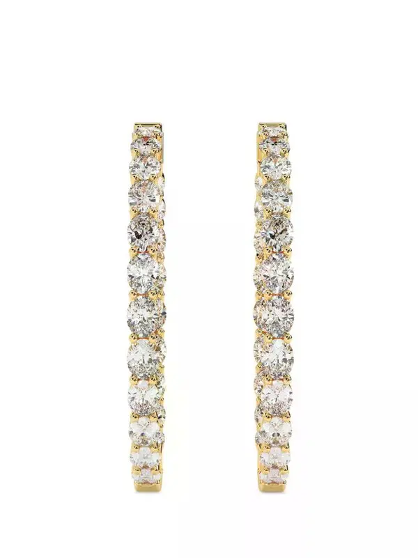 Diamond Essentials 8 Carat Round Brilliant Diamond Earrings In 14k Yellow