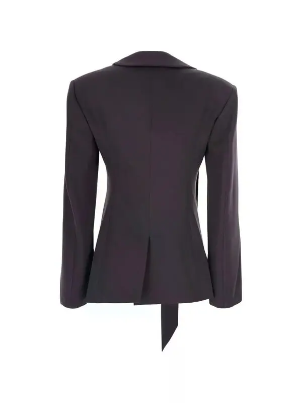 Attico Scarf-detail Single-breasted Blazer
