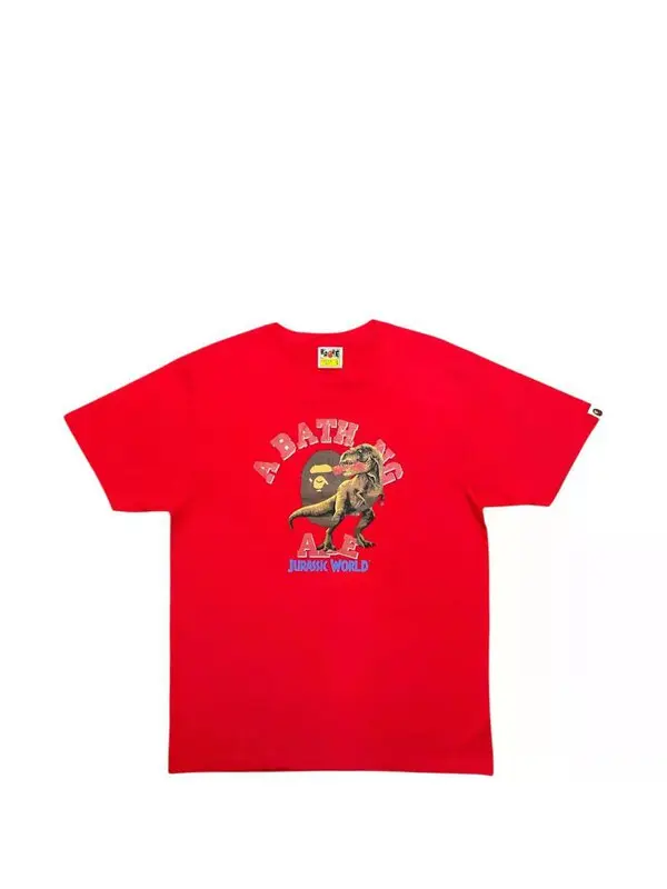 A BATHING APE Jurassic World Raptor College T-shirt - Red