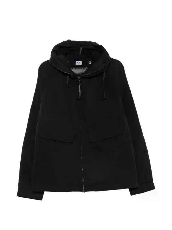 C.P. COMPANY Goggle Detail Hooded Jacket - Black
