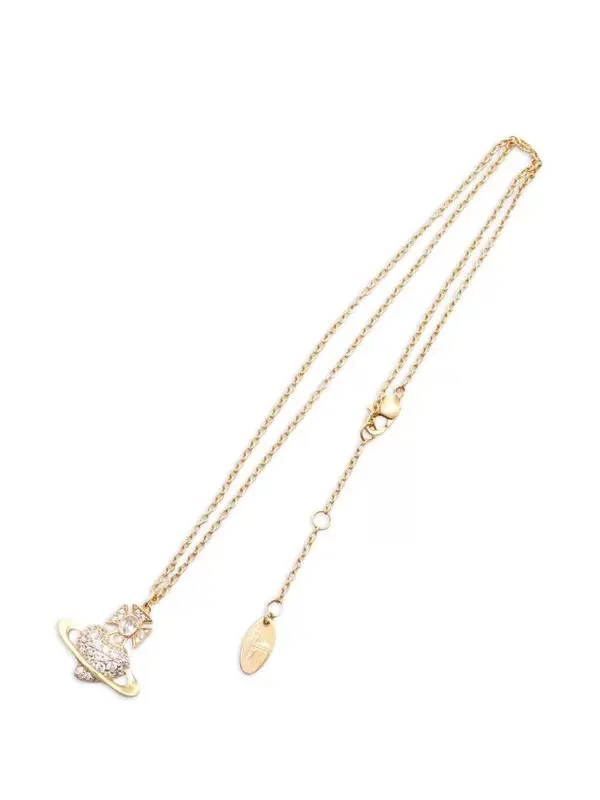 VIVIENNE WESTWOOD Tone Heart Orb Rhinestone Necklace - Gold