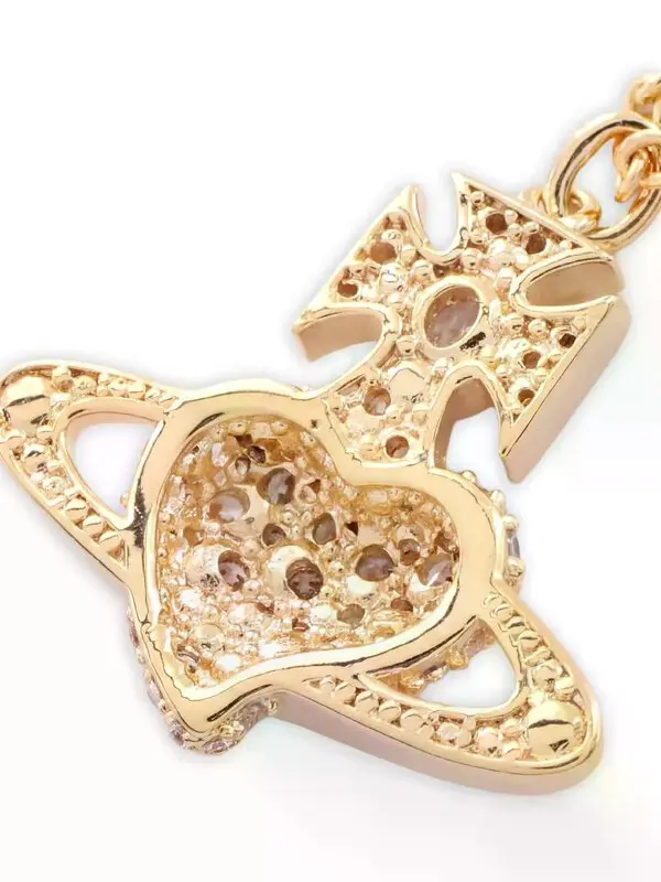 VIVIENNE WESTWOOD Tone Heart Orb Rhinestone Necklace - Gold