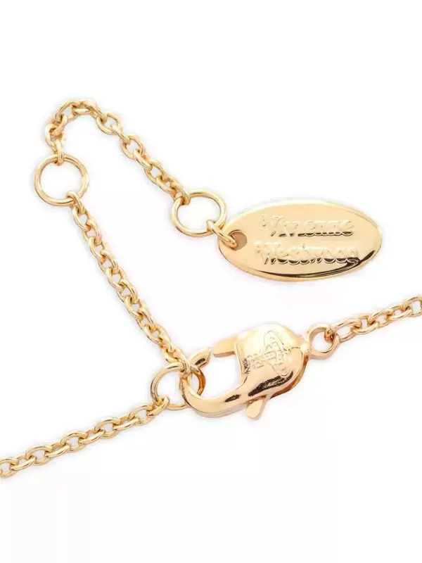 VIVIENNE WESTWOOD Tone Heart Orb Rhinestone Necklace - Gold