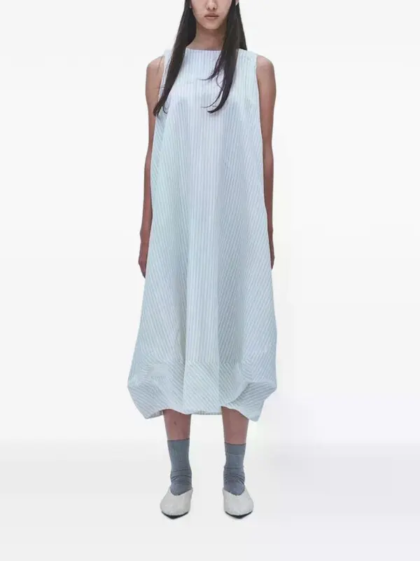 MULLER OF YOSHIOKUBO Stripe Print Midi Dress - Blue