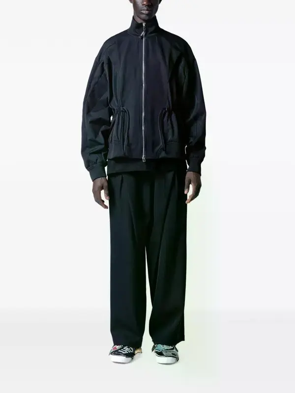 YOSHIOKUBO Pleated Wide-leg Trousers - Black